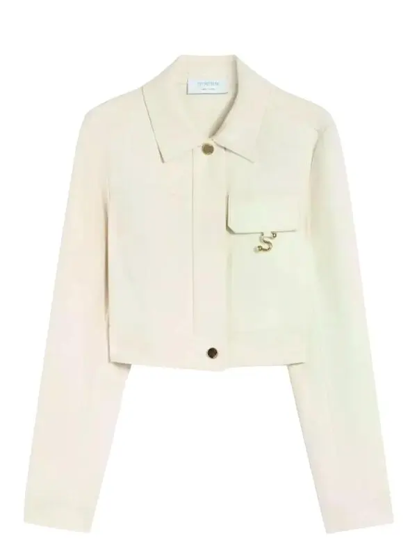 Sportmax Buttom-up Cropped Jacket - Neutrals