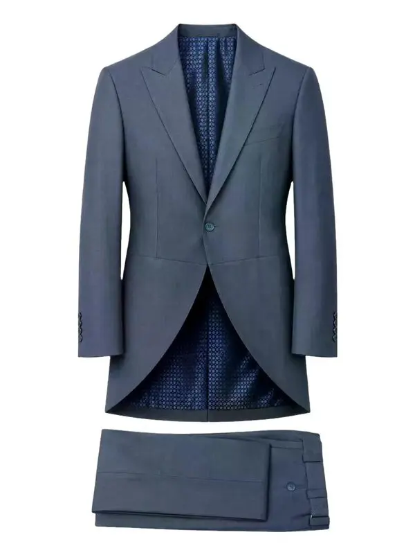 RAMON SANJURJO Peak-lapel Tailored Single Breasted Suit - Blue