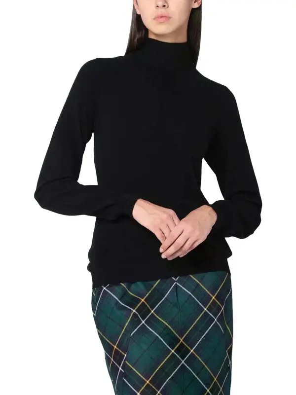 Moschino Tie-back Roll-neck Sweater - Black