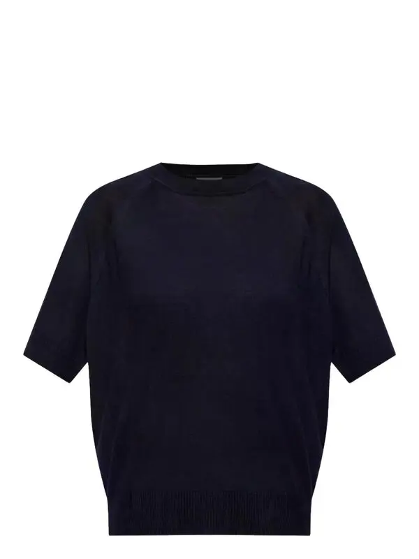 Moncler Wool Raglan Sleeve T-shirt - Blue