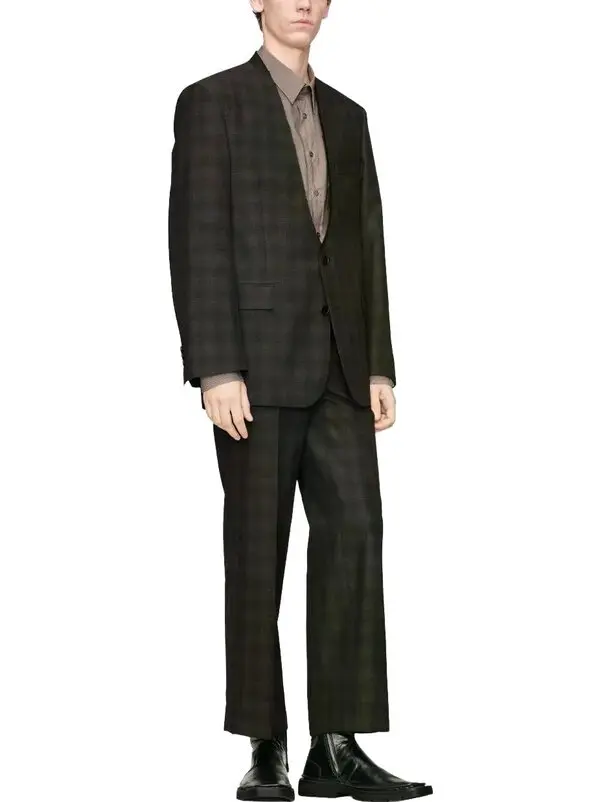 MAISON MARGIELA Check Pattern Tailored Trousers - Brown