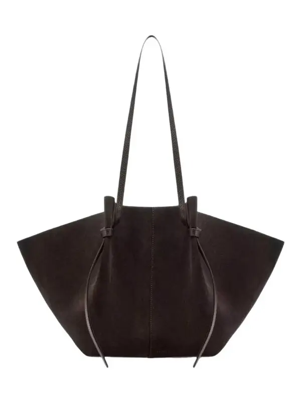 Yuzefi Mochi Pleated Shoulder Bag - Brown