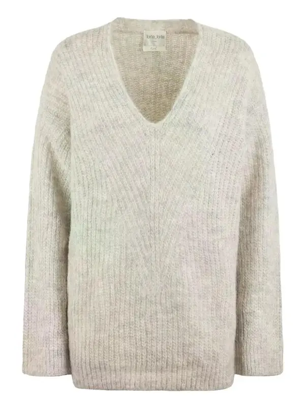 FORTE_FORTE V-neck Pullover - Neutrals