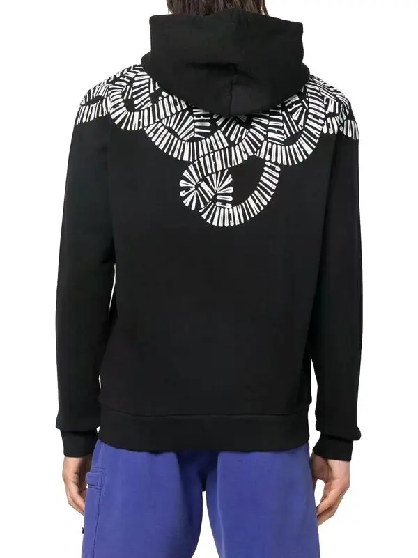 COUNTY OF MILAN Marcelo Burlon Organic Cotton Graphic Hoodie - Black