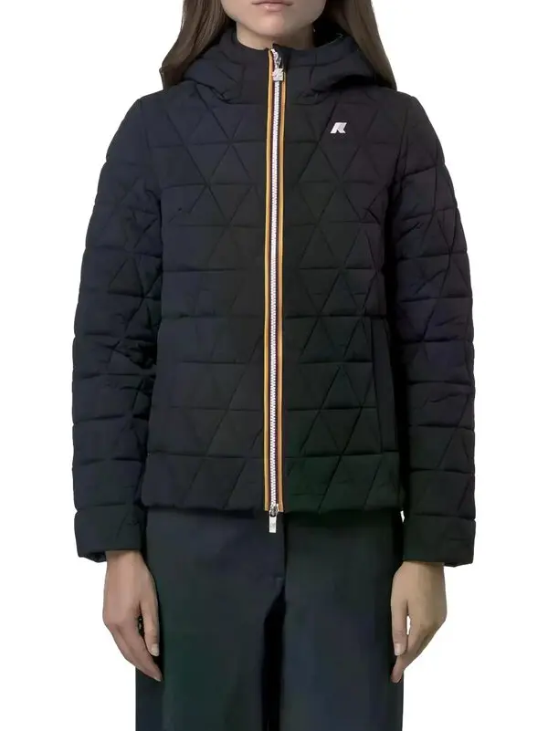 K-WAY Madlaine Quilted Hooded Jacket - Blue