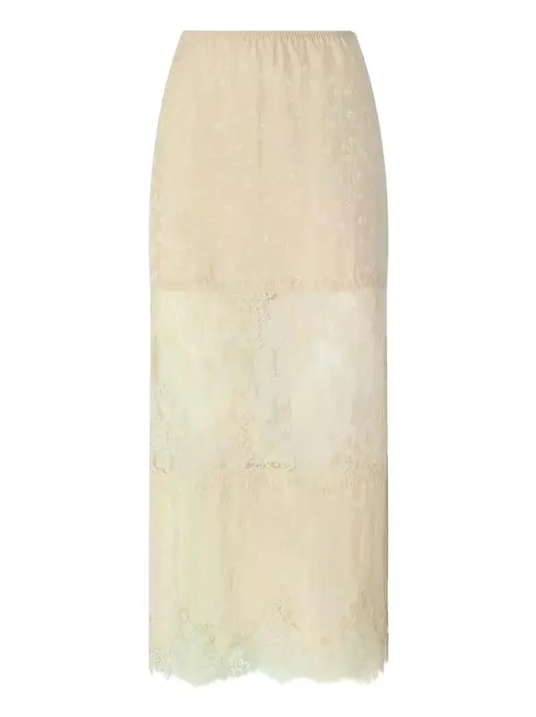 Pinko Lace Pencil Skirt - Neutrals