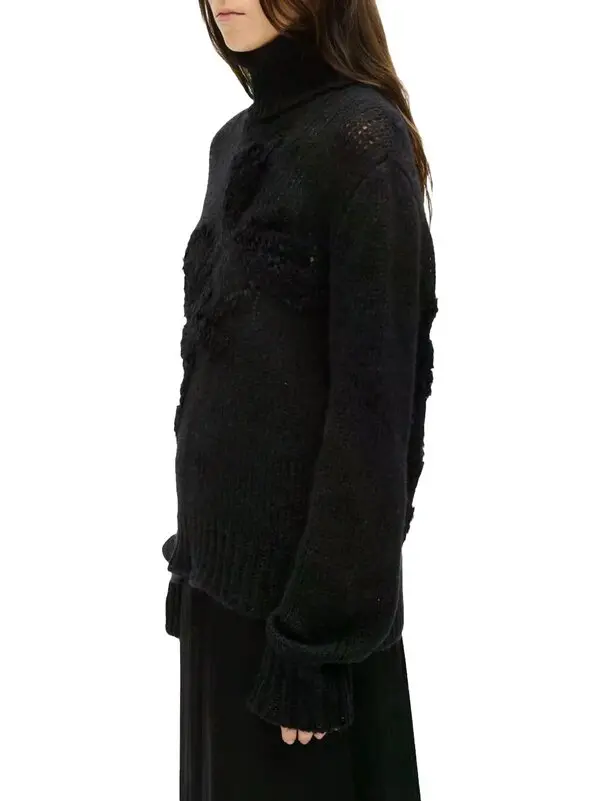 ANN DEMEULEMEESTER Fransina Turtleneck Sweater - Black