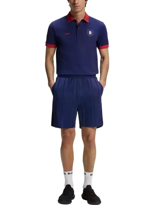 BOSS Paddy Polo Shirt With Country Flag Polo Shirt - Blue
