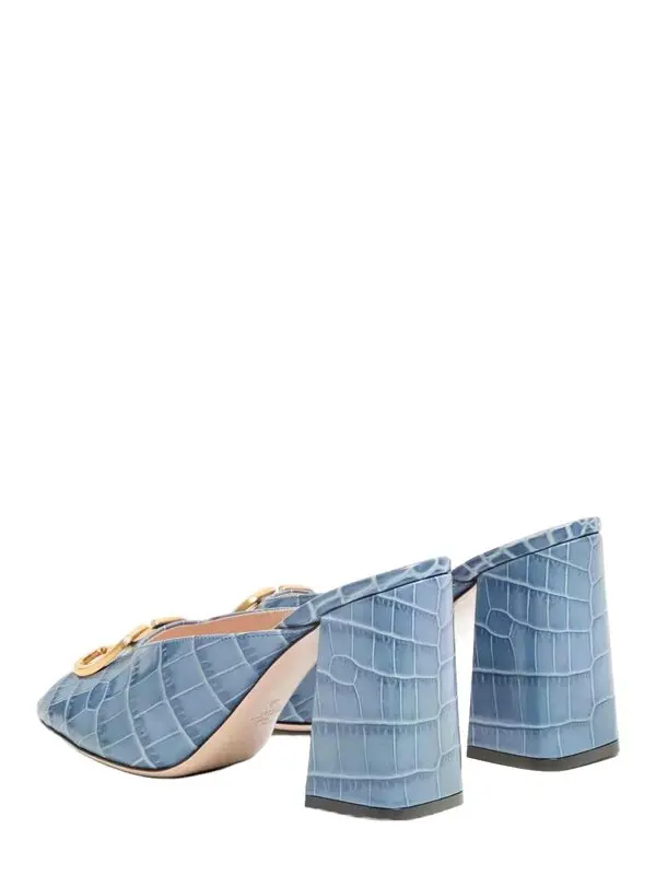 Valentino Garavani Vlogo Signature Slide Sandals - Blue