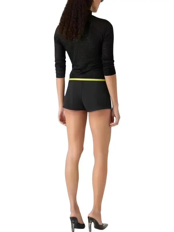 Casablanca Logo Plaque Belted Shorts - Black