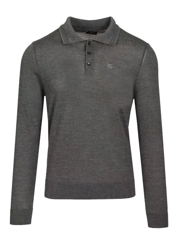 Etro Fuji Pegasus-embroidered Sweater - Grey