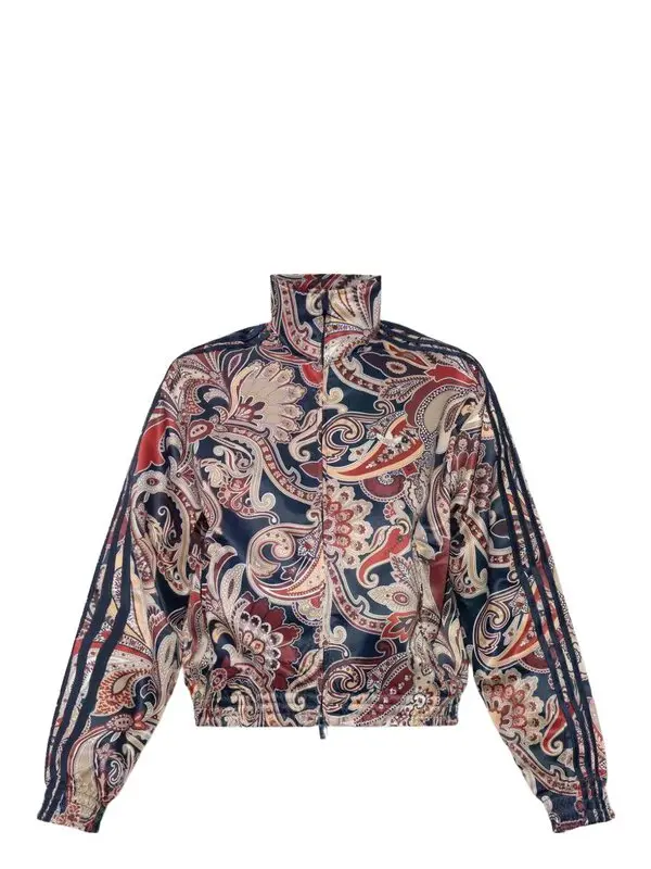 Adidas Paisley-print Stand-up Collar Jacket - Blue