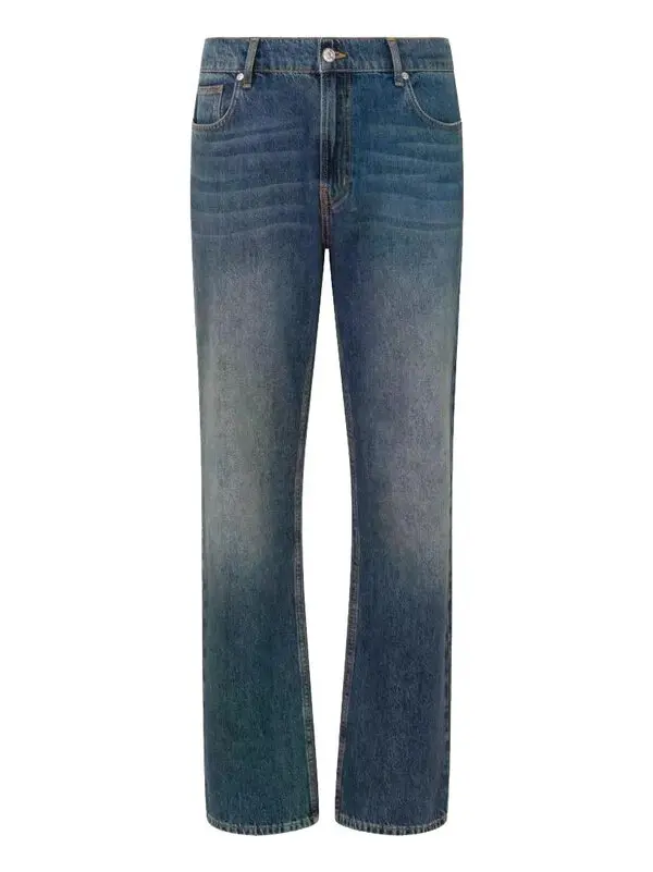 Moschino Faded Straight-leg Jeans - Blue