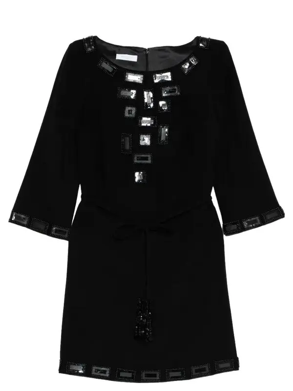 Emilio Pucci Beaded A-line Dress - Black