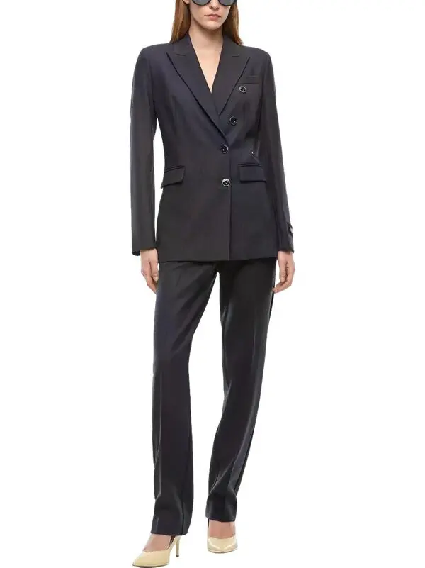 Pinko Double-breasted Pinstripe Blazer - Blue
