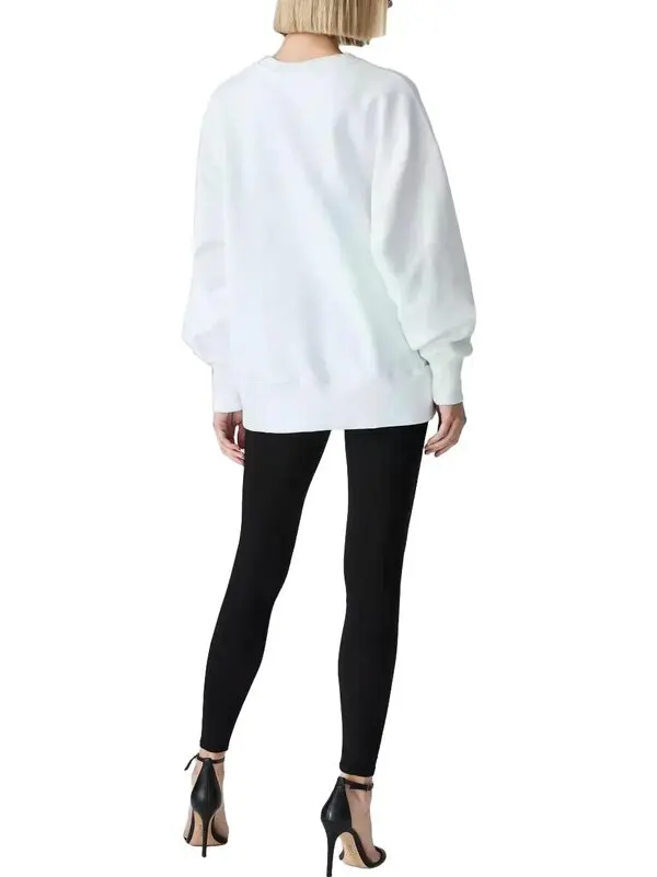 Vera Wang Logo Print Cotton Sweatshirt - White