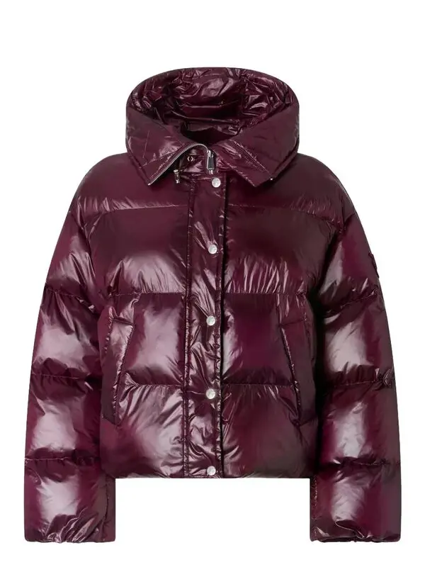 Pinko Quilted Hooded Puffer Jacket - Red