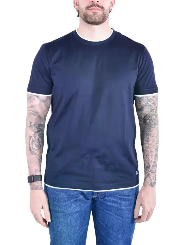 DONDUP Contrast-trim T-shirt - Blue