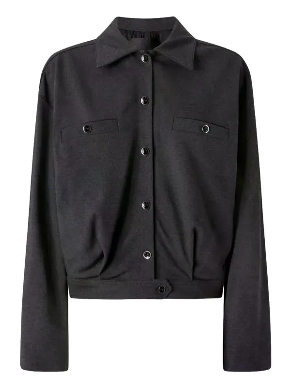 Pinko Pleated Detail Button Jacket - Grey