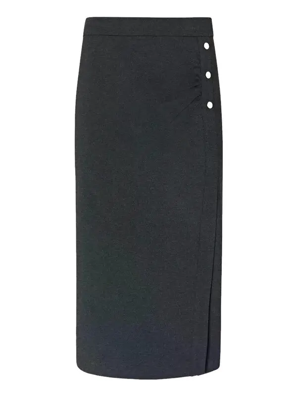Pinko Button-detail Pencil Skirt - Grey