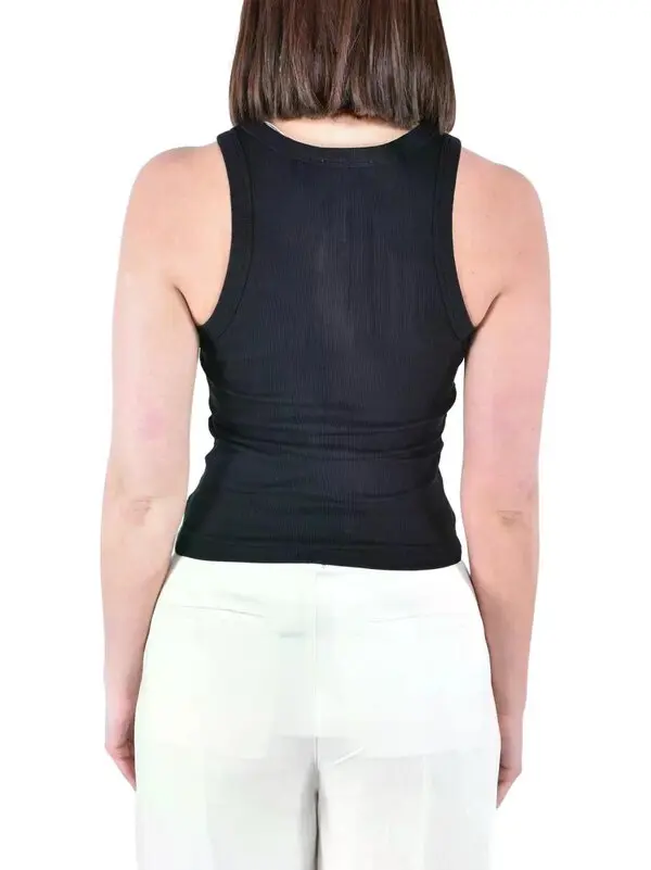 MC2 SAINT BARTH Ada Ribbed Tank Top - Black