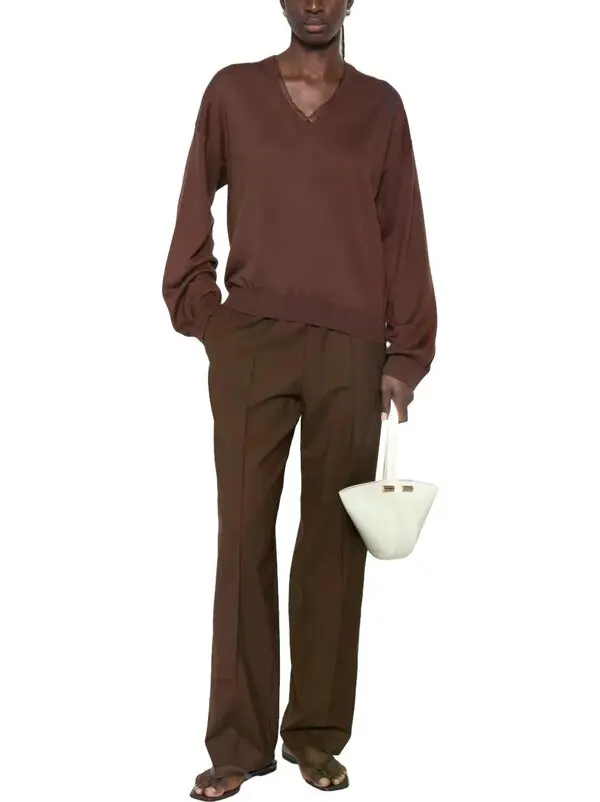 Fabiana Filippi V-neck Sweater - Brown