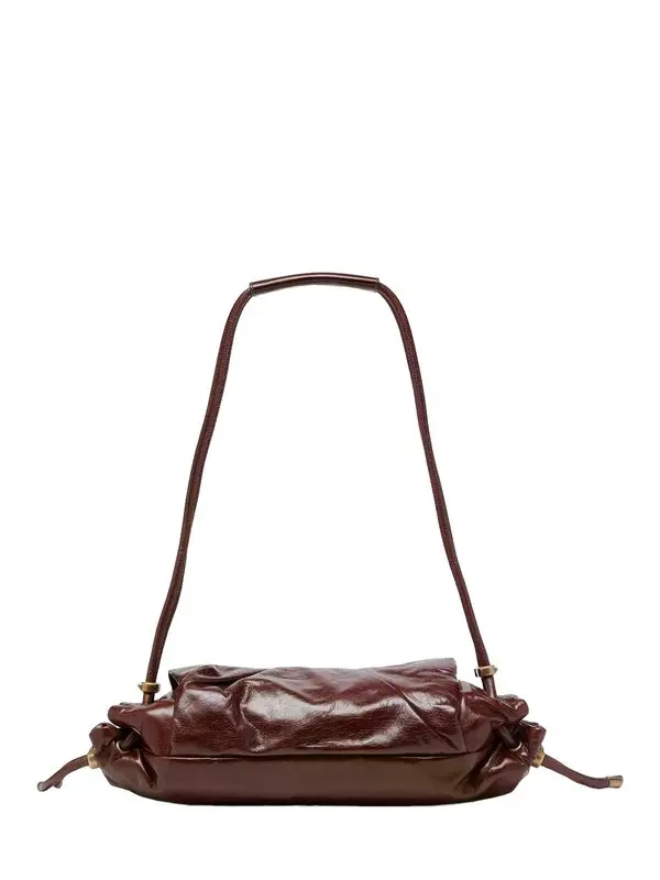 DIESEL® Scrunch-detailed Leather Shoulder Bag - Brown