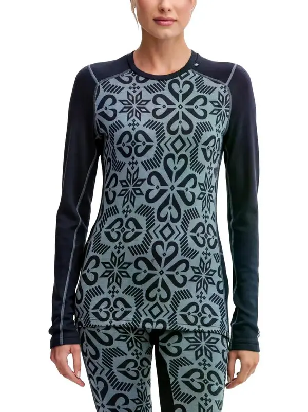 Helly Hansen Printed Long Sleeve Top - Blue
