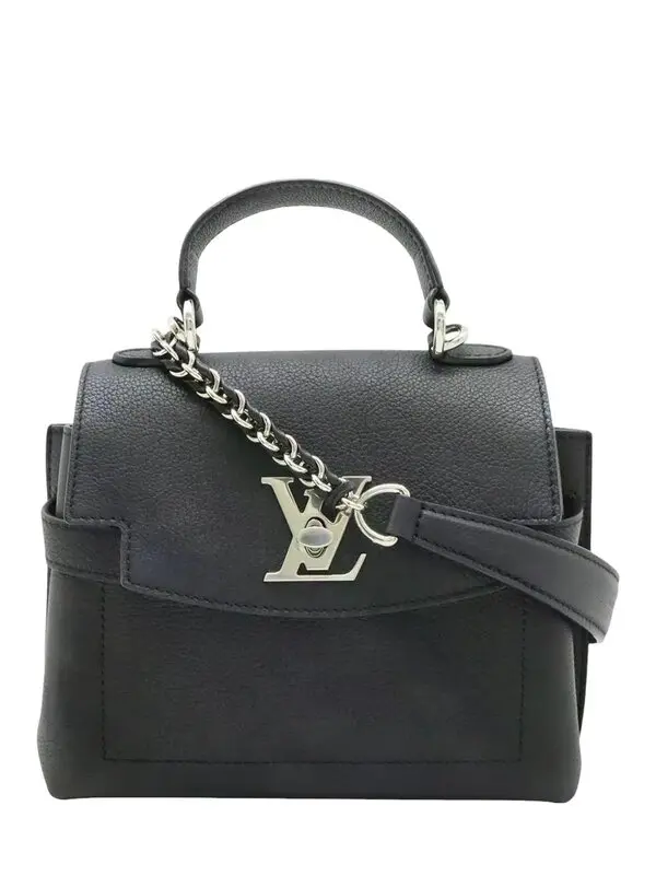 LOUIS VUITTON Grained Calfskin Mini Lockme Ever Satchel - Black