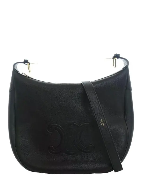 Celine Supple Grained Calfskin Heloise Shoulder Bag - Black