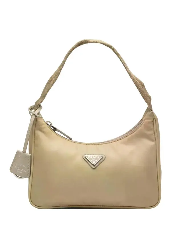 Prada Mini Tessuto Re-edition 2000 Shoulder Bag - Neutrals