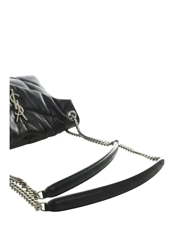 Saint Laurent Medium Matelasse Lambskin Monogram Loulou Puffer Shoulder Bag - Black
