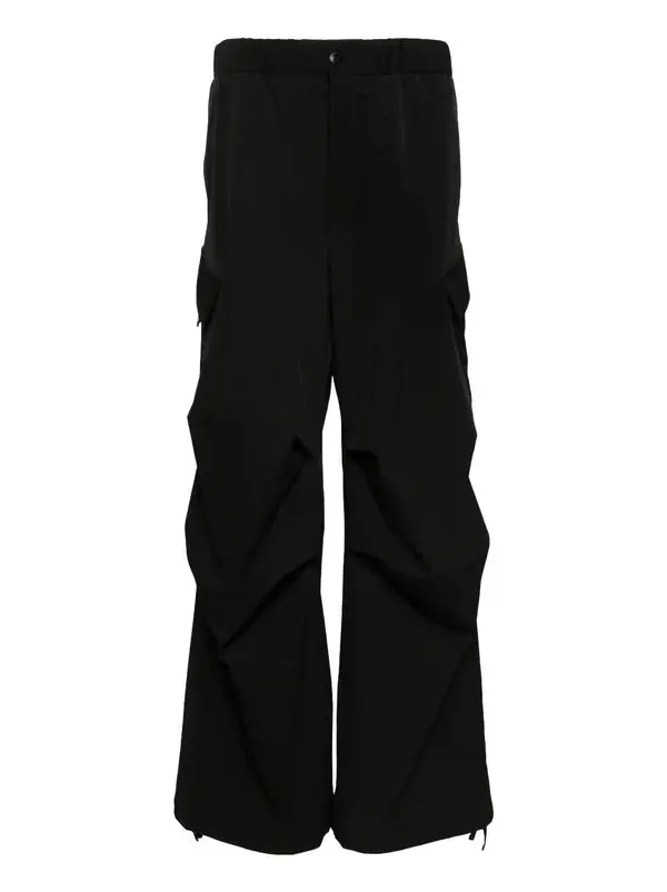 CROQUIS Wide-leg Cargo Trousers - Black