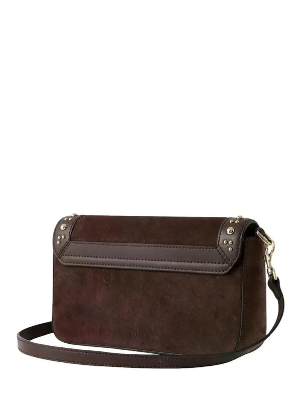 Furla Stud-embellished Leather Crossbody Bag - Brown