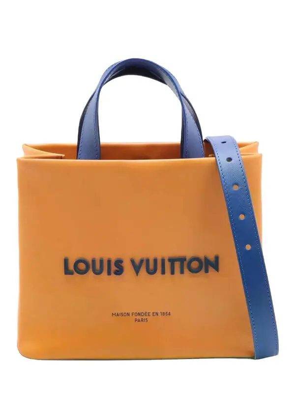 LOUIS VUITTON Mini Calfskin Shopper Tote Satchel - Orange