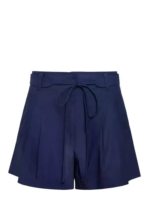MARIE OLIVER Lander Pleated Shorts - Blue