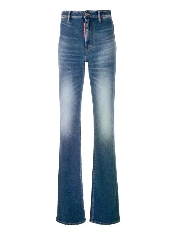 Dsquared2 Flared Faded Jeans - Blue