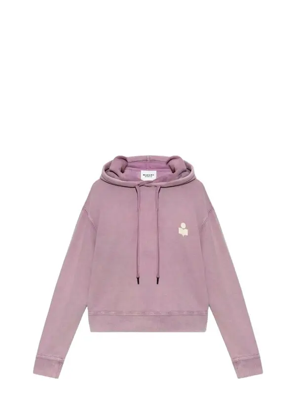 MARANT ETOILE Salmy Logo Drawstring Hoodie - Purple