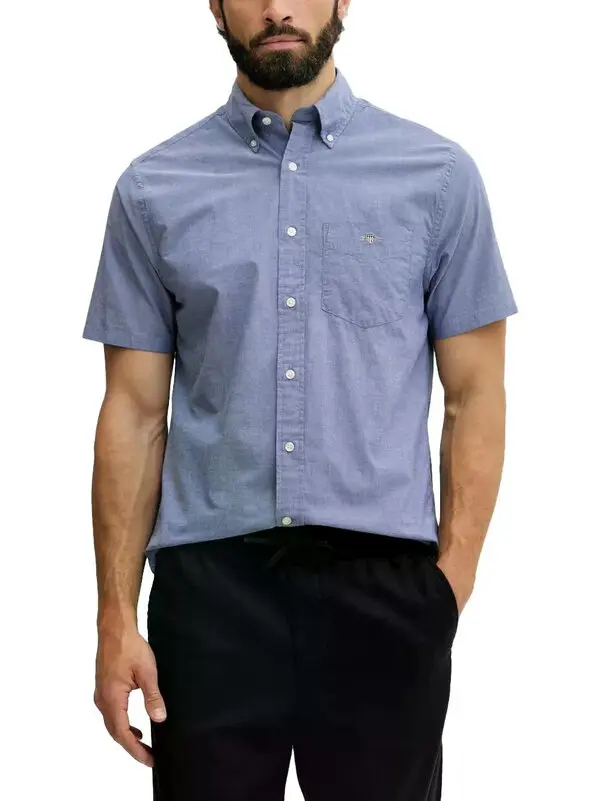 Gant Button-down Short-sleeve Shirt - Blue