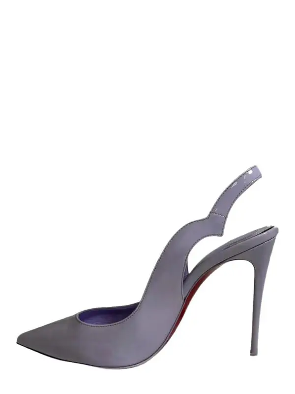 CHRISTIAN LOUBOUTIN Patent Slingback Pumps - Purple