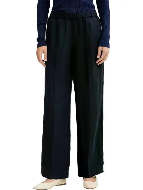 Gant Elasticated-waist Palazzo Pants - Blue