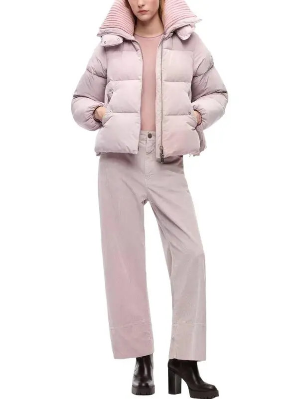 Pinko Ribbed-collar Puffer Coat - Pink