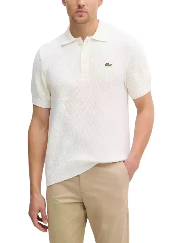 Lacoste Logo-patch Polo Shirt - White