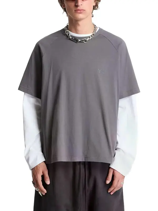 Y3 Boxy Raglan-sleeve T-shirt - Grey