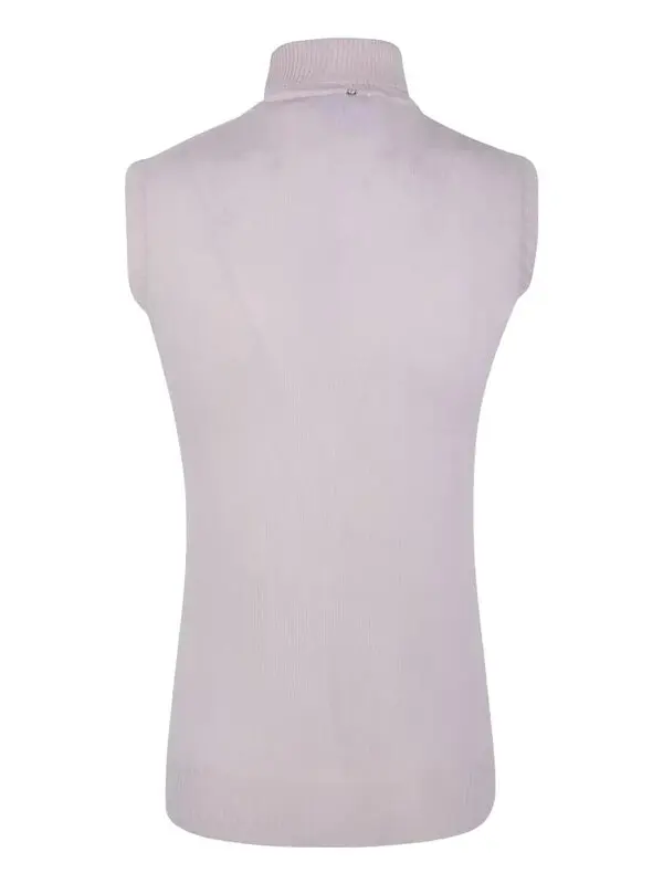 Max Mara Sleeveless Roll-neck Sweater - Pink