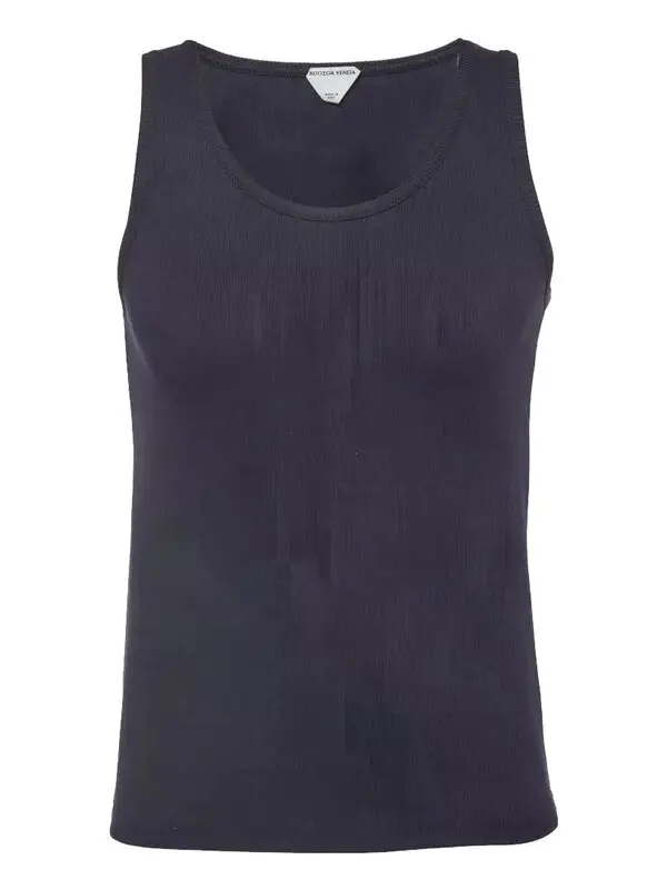Bottega Veneta Ribbed Knit Tank Top - Blue