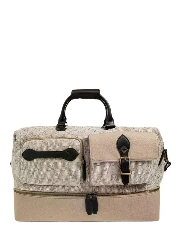 Emporio Armani Monogram Holdall - Neutrals