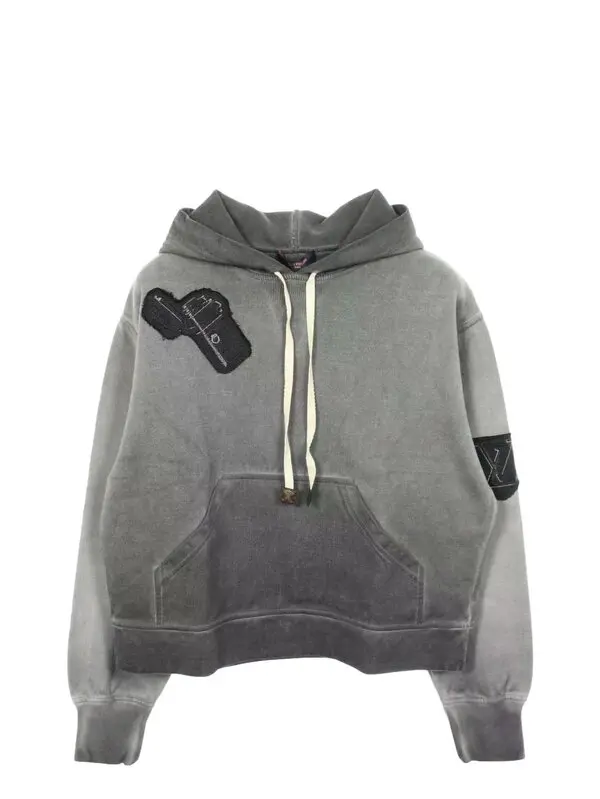 LOUIS VUITTON Logo-patch Hoodie - Grey