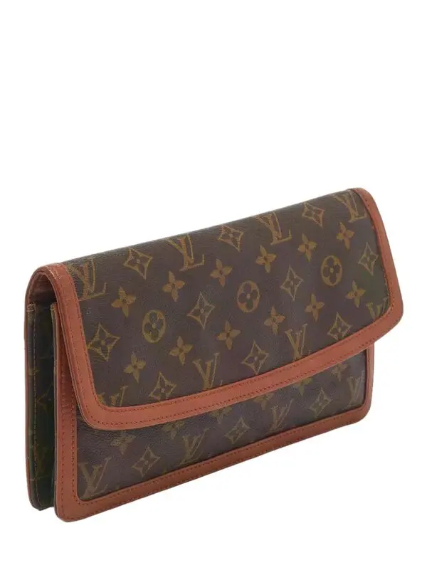 LOUIS VUITTON Monogram Canvas Clutch Bag - Brown