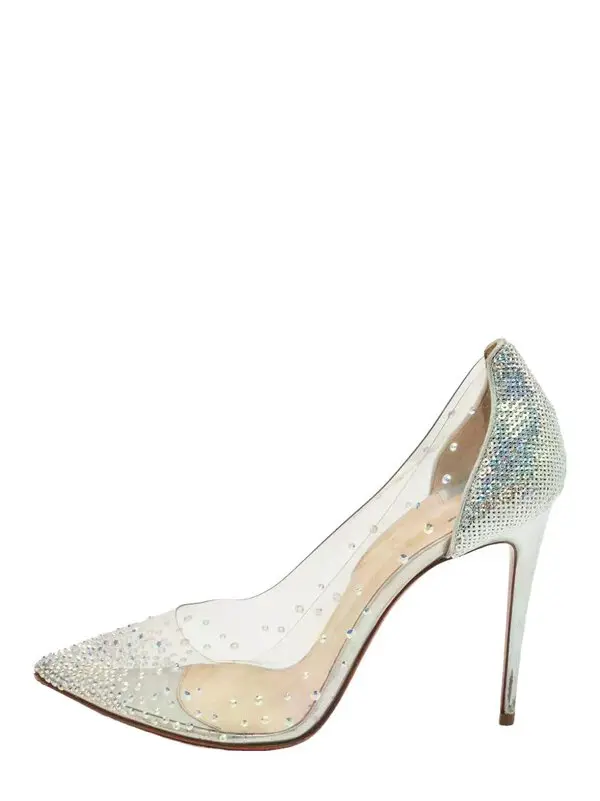 CHRISTIAN LOUBOUTIN Tone Sequin Embellished Heeled Pumps - Silver